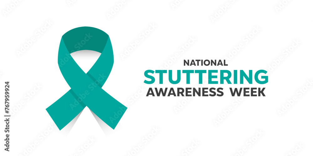 National Stuttering Awareness Week. Ribbon. Great for cards, banners ...