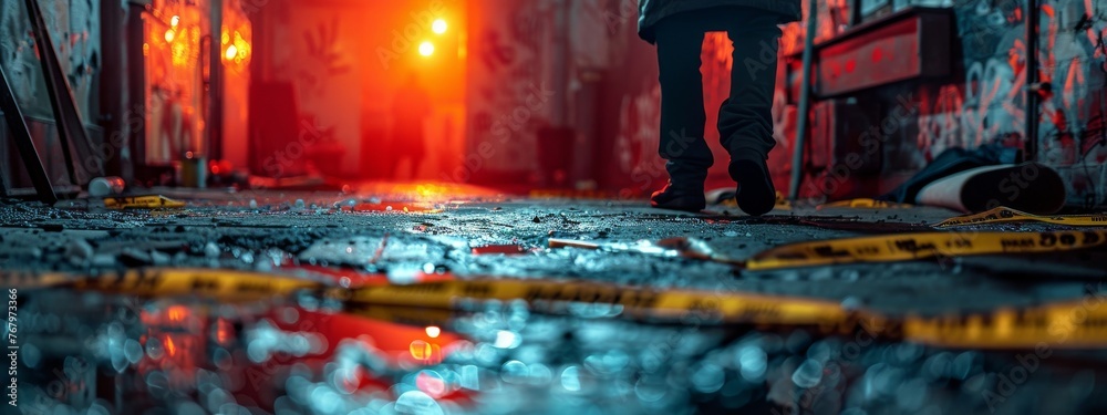 A high-tech crime scene investigation tool, blending 2D evidence photos ...