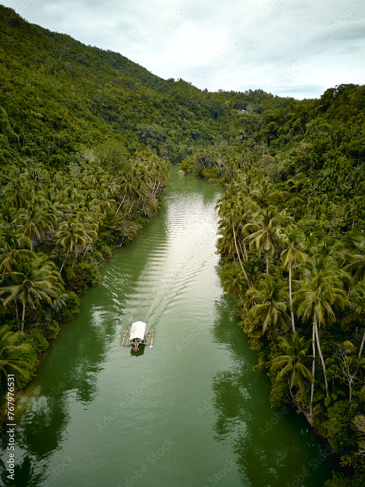 Loboc River Bohol. Philippines . Drone Stock Photo | Adobe Stock