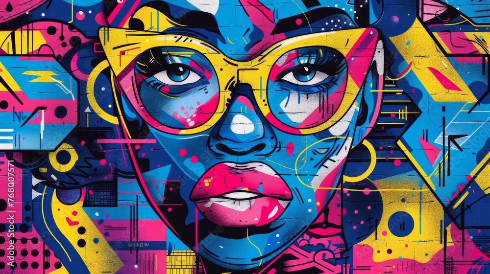 An artistic fusion of modern Gen-Z techniques and classic '80s and '90s ...