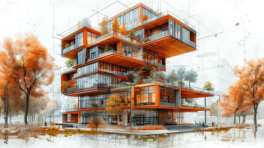 Design concept of a smart building. Engineering of smart building's ...