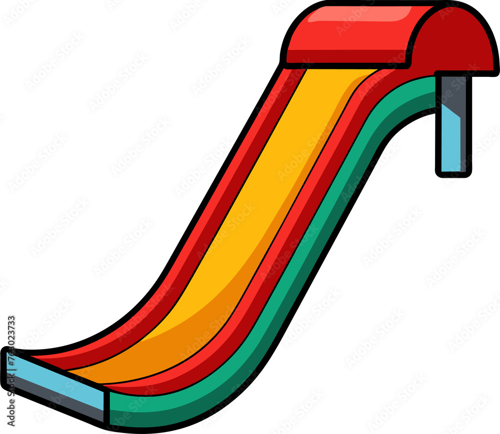 Cartoon Illustration of Slide , Vector Flat color Stock Illustration ...