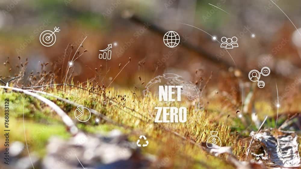 Net zero and carbon neutral concept. Net zero greenhouse gas emissions ...