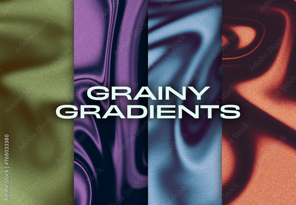 Set of Liquid Grainy Gradient Textures Stock Template | Adobe Stock
