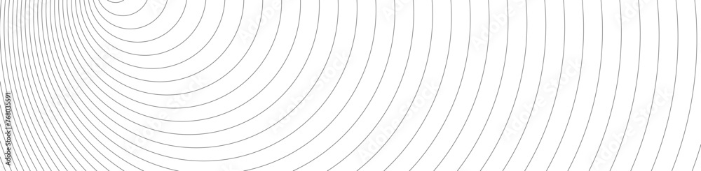 Circular stripe backgrounds. Abstract radial patterns with black lines ...