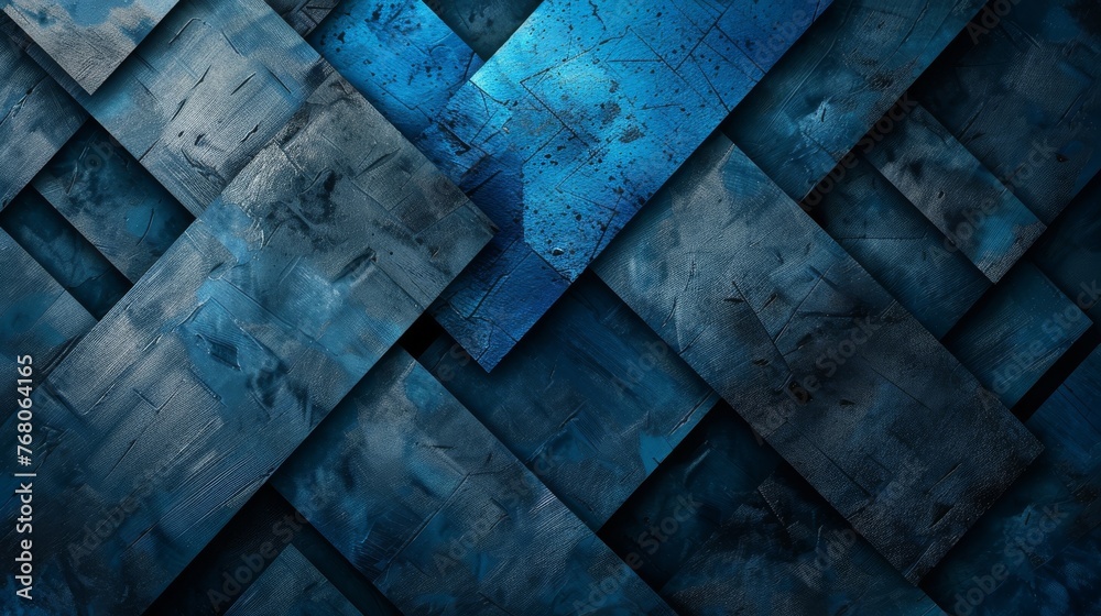 Rustic blue wooden texture with weathered paint. Diagonal wood planks ...