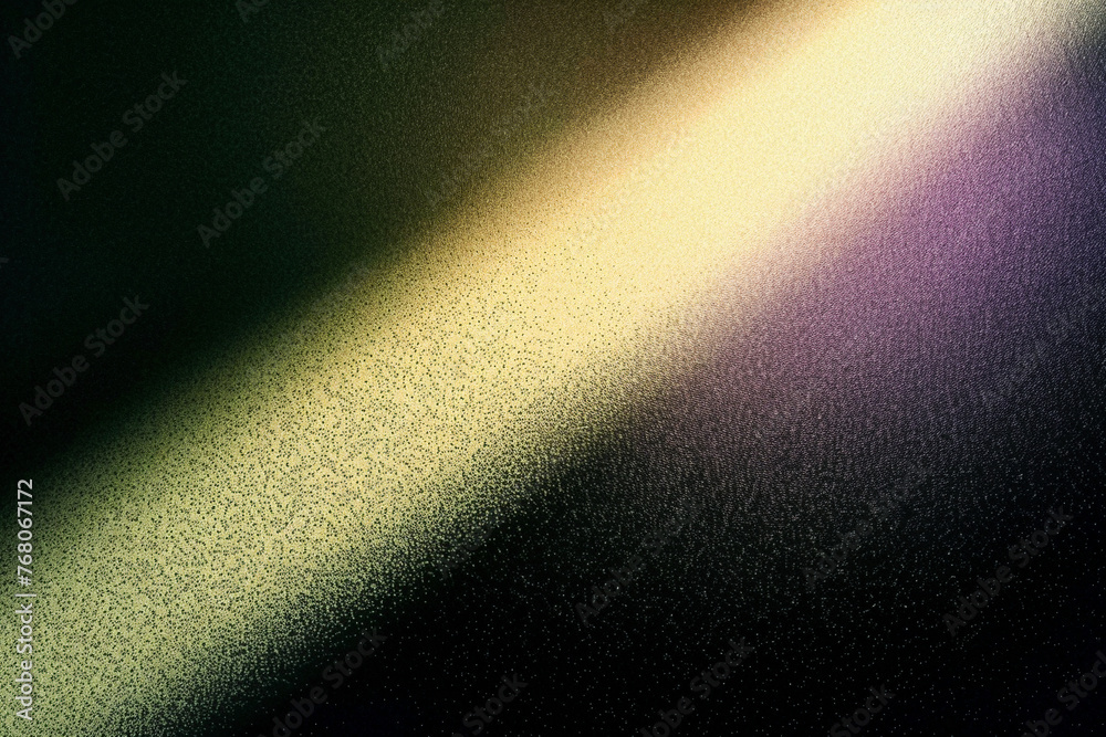 abstract yellow, black, and purple composition, accentuated by extreme ...