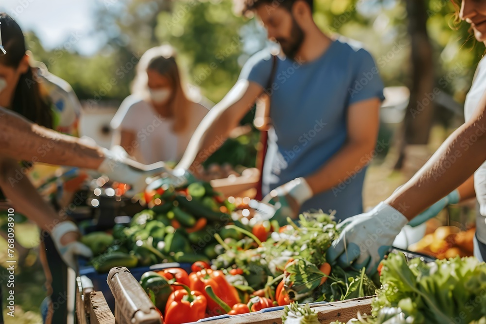 People engaging in sustainable practices like recycling and composting ...