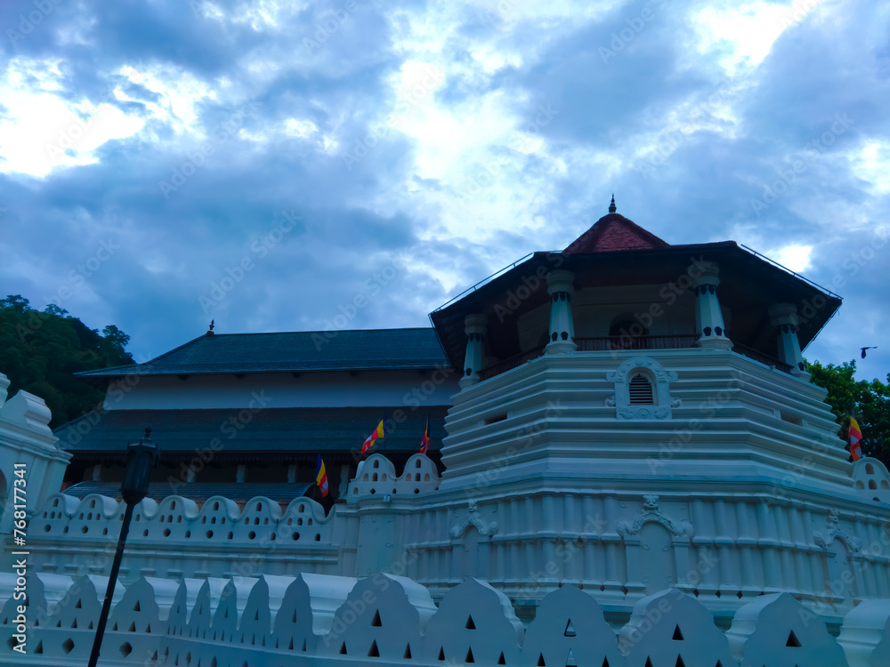 Kandy, Sri lanka - 22 March 2024. Sacred Tooth Relic Temple. Sri Lankan ...