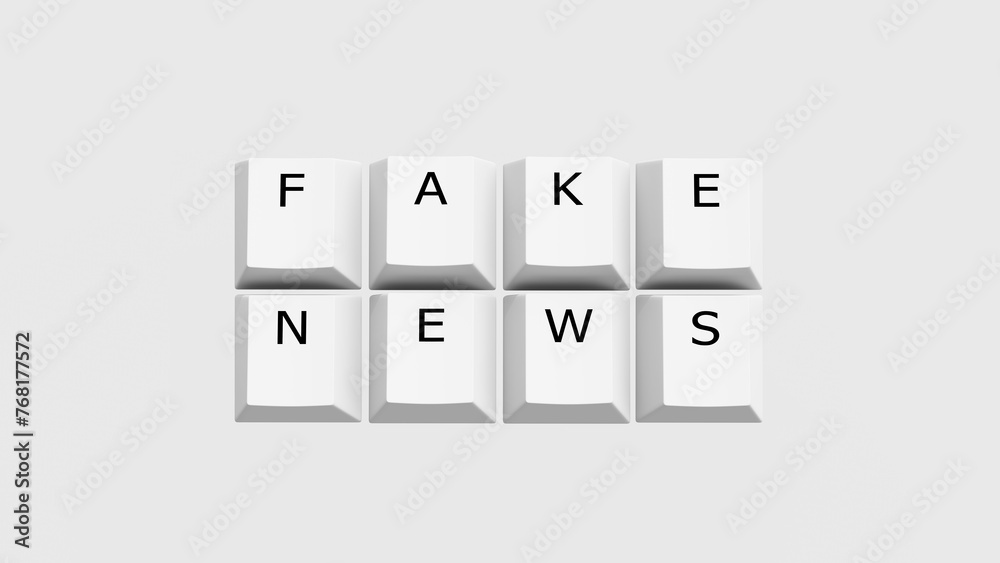 Fake news keyboard keys word internet communication technology ...