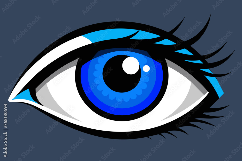 Vector design of the bluey eye Stock Vector | Adobe Stock