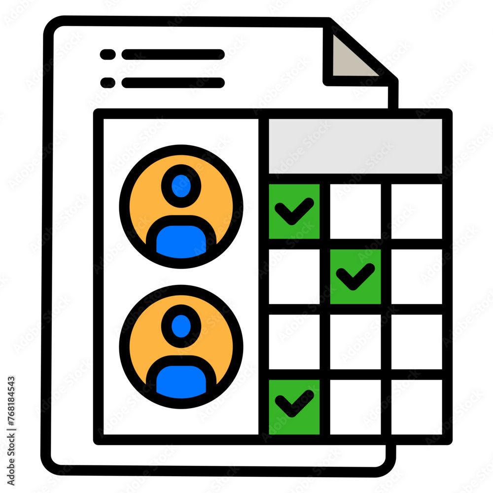 Skill Matrix Icon For Design Elements Stock Vector | Adobe Stock