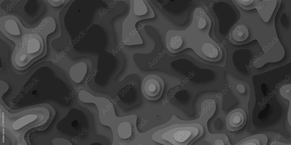 3D Stylized topographic contour map. Geography scheme and terrain ...