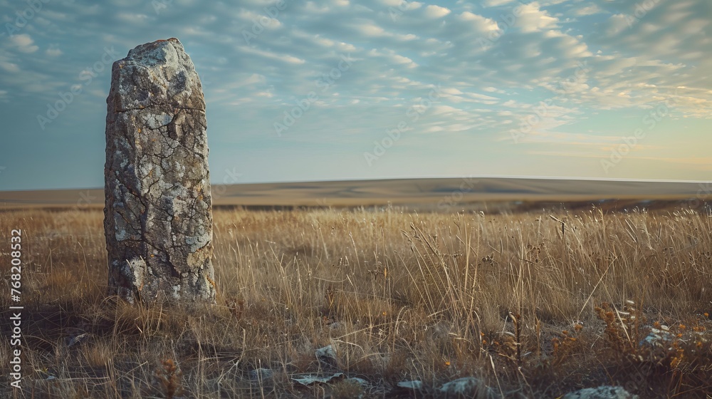 totem on the field. Stock Photo | Adobe Stock