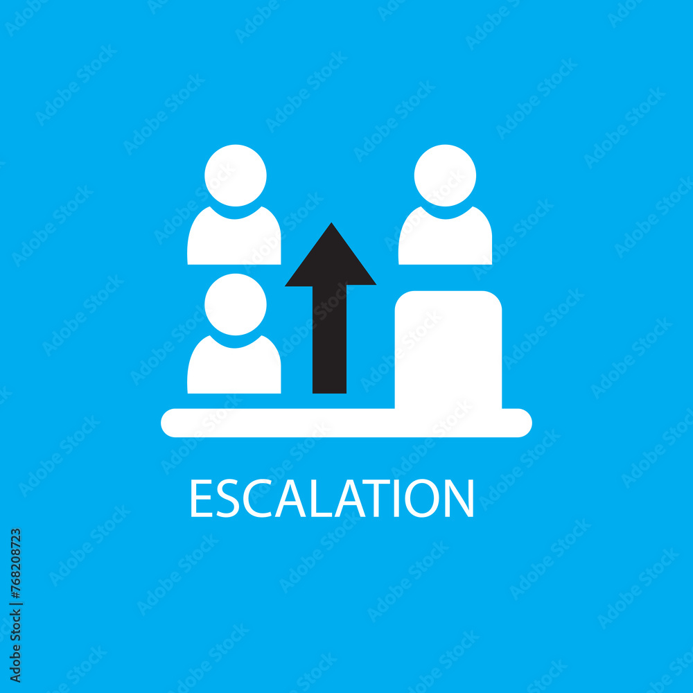 Vetor de Escalations Icon Monochrome Sign From Customer Vector Image ...