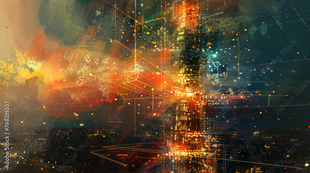 Urban Digital Transformation: Network Tower with Light and Data ...