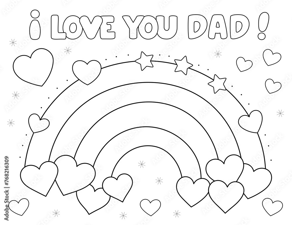 i love you dad coloring page. you can print it on standard 8.5x11 inch ...