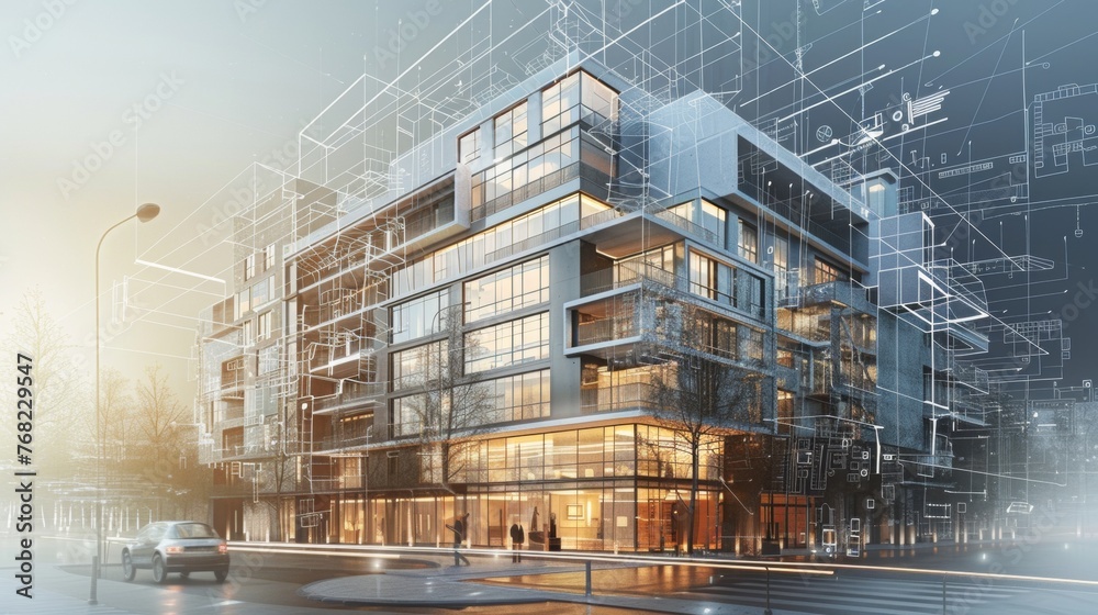 Design concept of a smart building. Engineering of smart building's ...