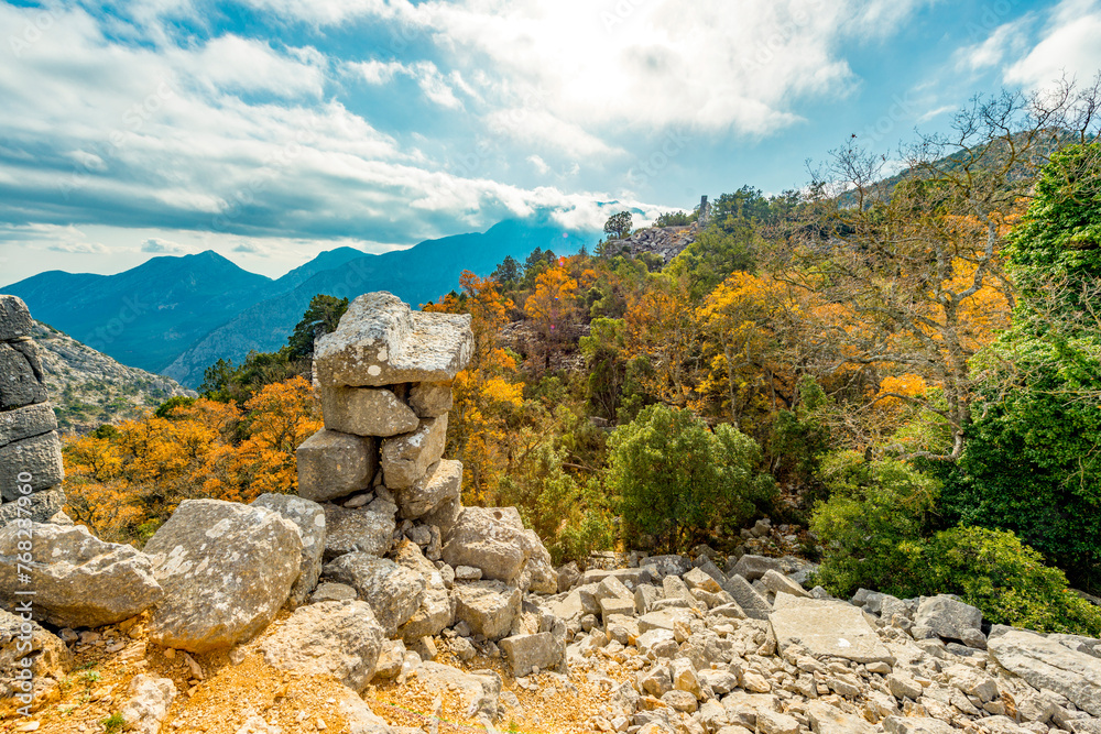 Termessos ancient city the amphitheatre. Termessos is one of Antalya ...