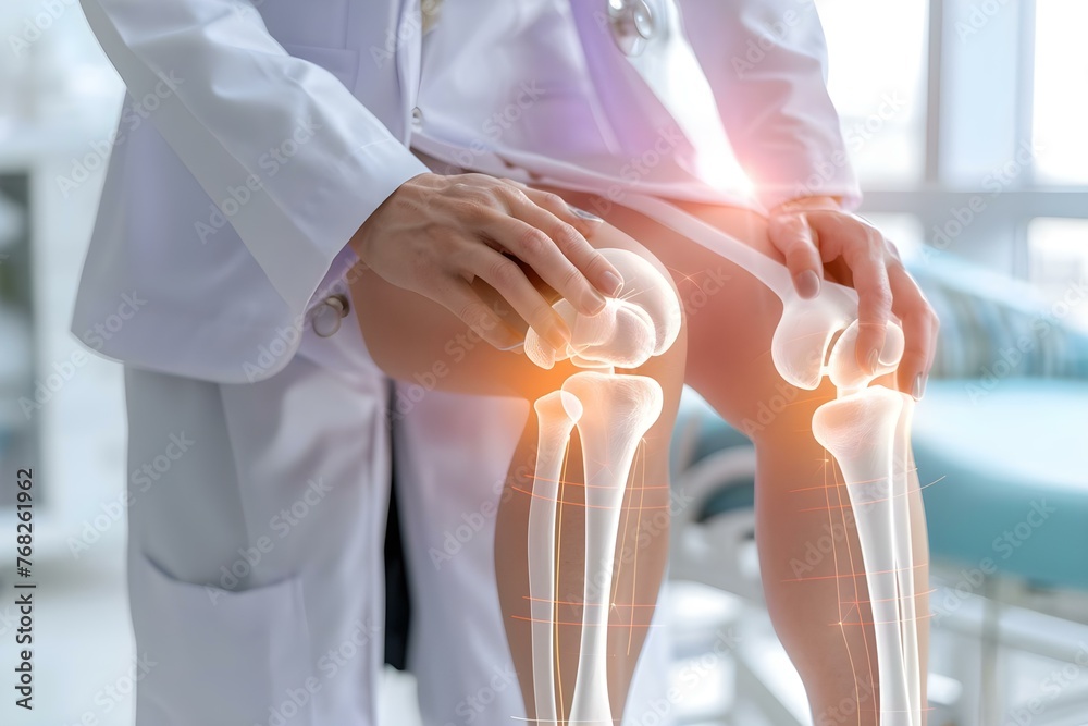 Healthcare professional presenting arthritis management techniques with ...