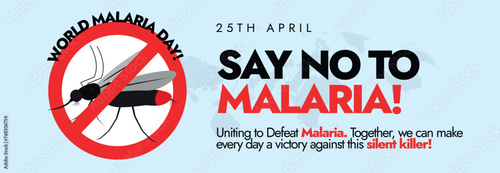 Say no to Malaria. 25th April World Malaria day celebration cover ...