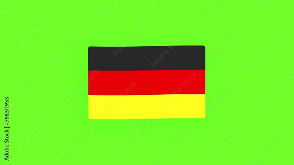 Germany Flag isolated on Green Screen background. National Germany Flag ...