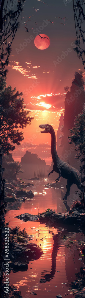 Dinosaurs, futuristic wildlife, specially adapted species and ancient ...