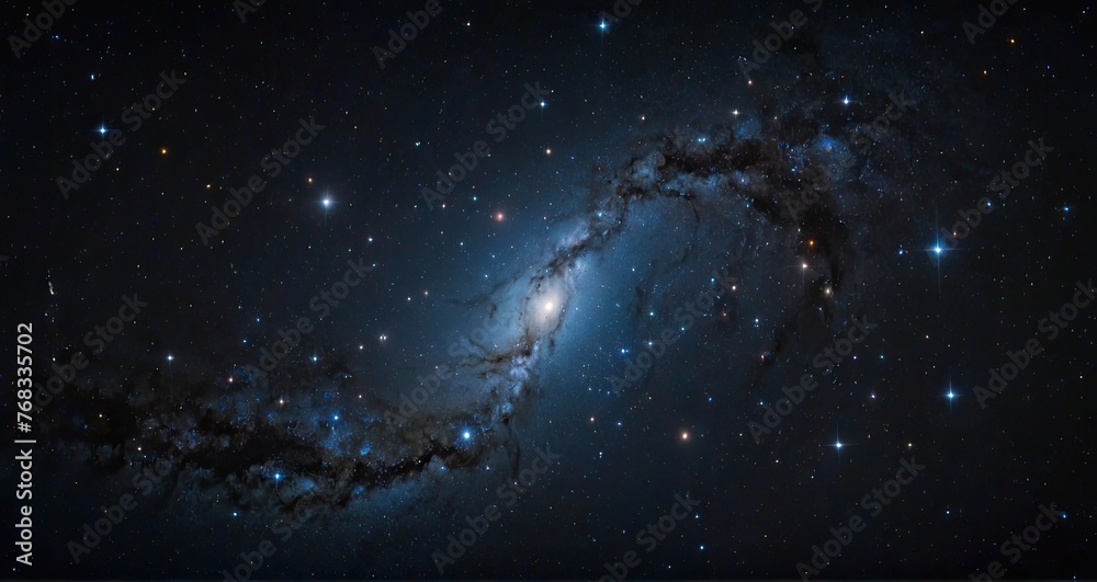 360 degree star field panorama with open star cluster, environment HDRI ...