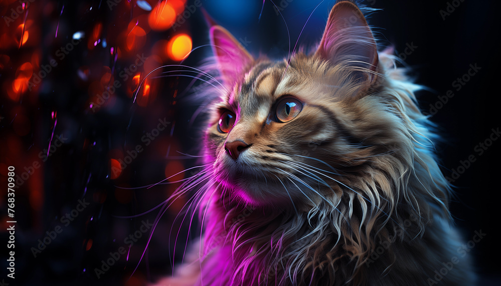 Beautiful cat wallpaper image background created with a genrative ai ...