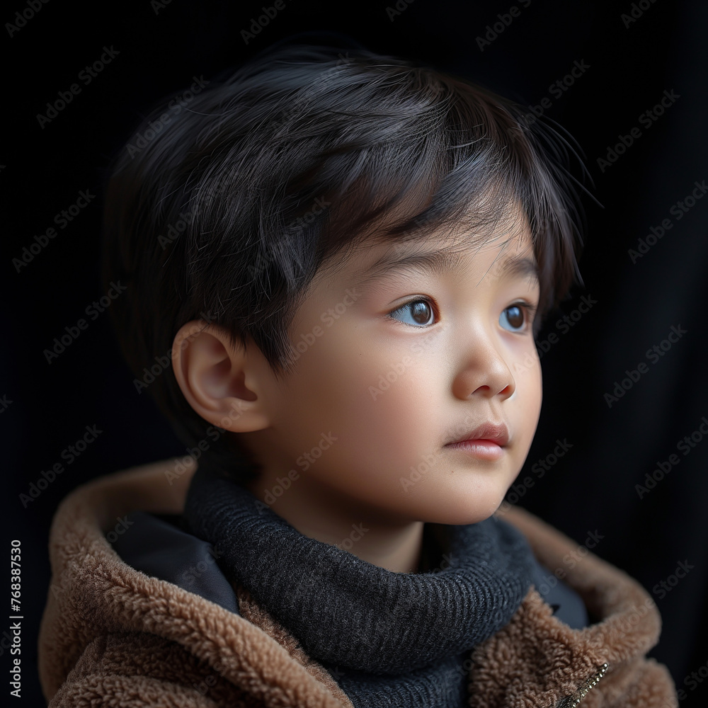 Portraits of people, straight faces, various nationalities, half body ...