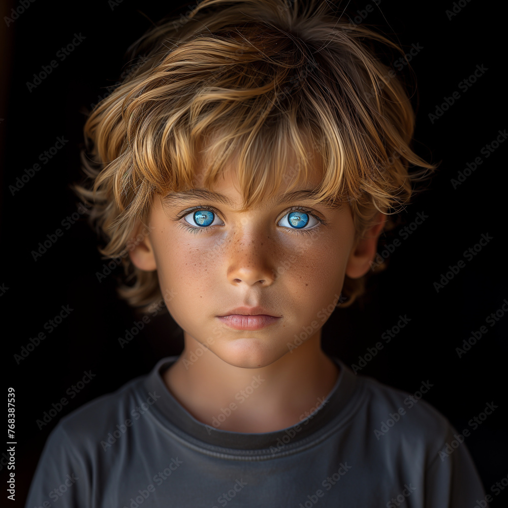 Portraits of people, straight faces, various nationalities, half body ...
