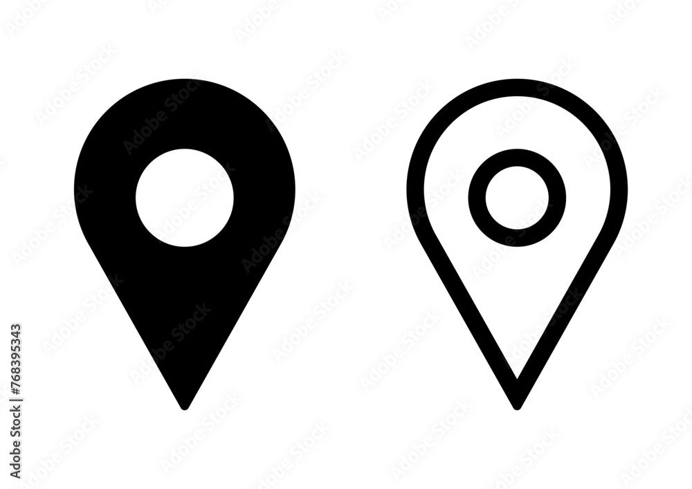 地図のマップピンのシンプルなピクトグラム Stock Vector | Adobe Stock