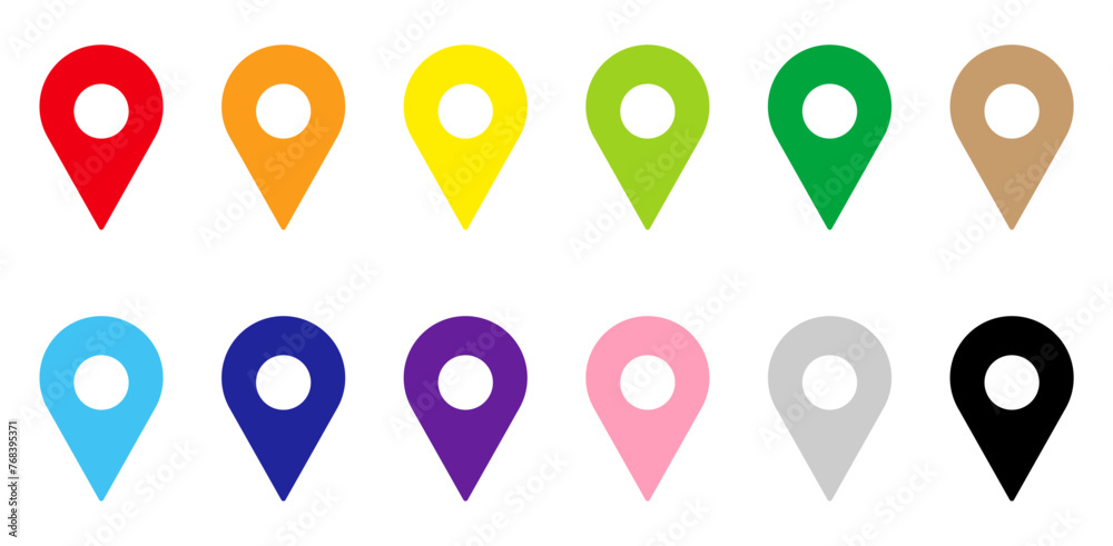 地図のマップピンのシンプルなピクトグラム Stock Vector | Adobe Stock