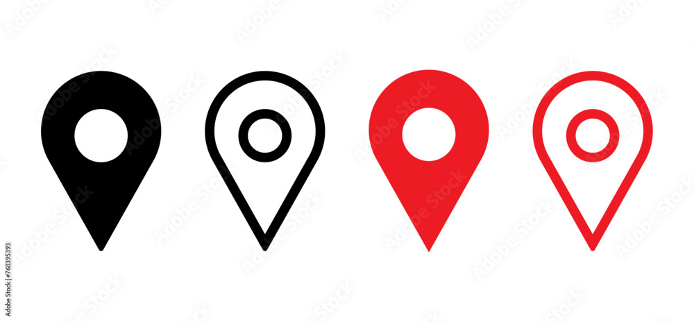 地図のマップピンのシンプルなピクトグラム Stock Vector | Adobe Stock