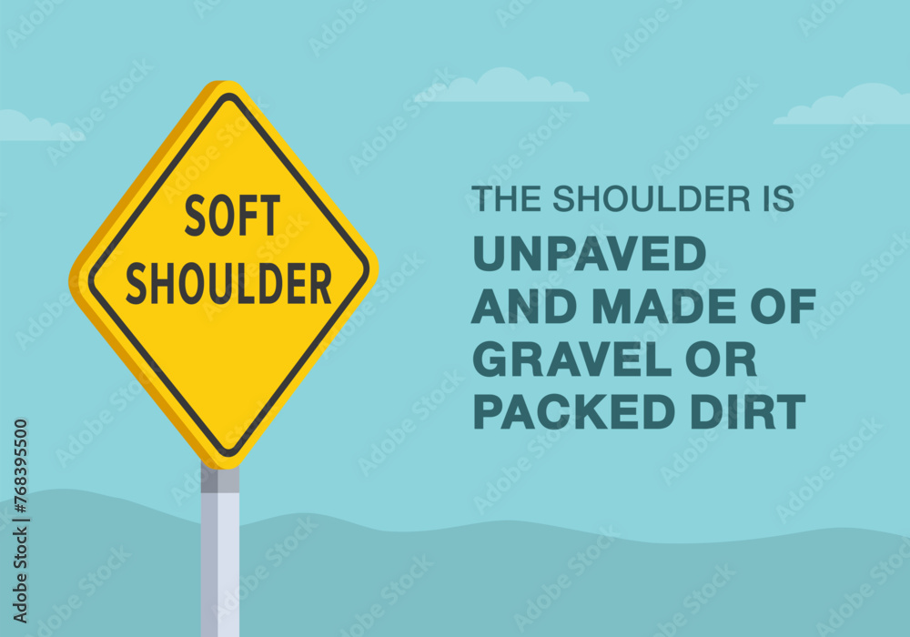 Safe driving tips and traffic regulation rules. Close-up of United ...