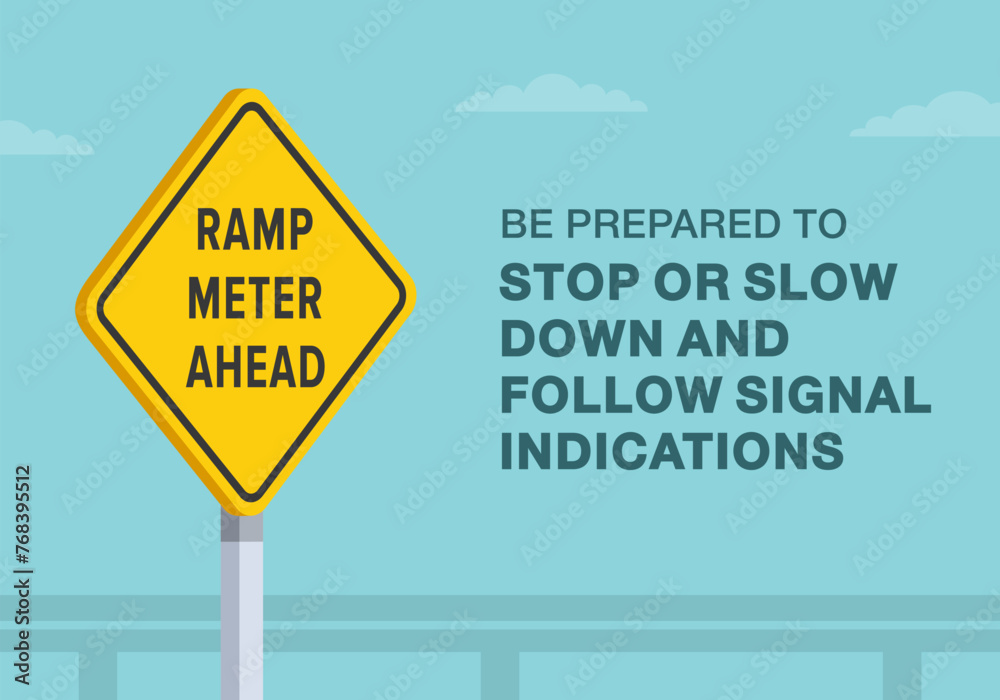 Vecteur Stock Safe driving tips and traffic regulation rules. Close-up ...