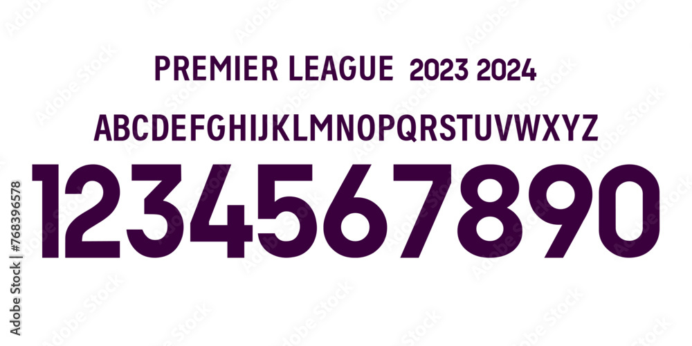 premier league 2023-2024. england football style font . sports style ...