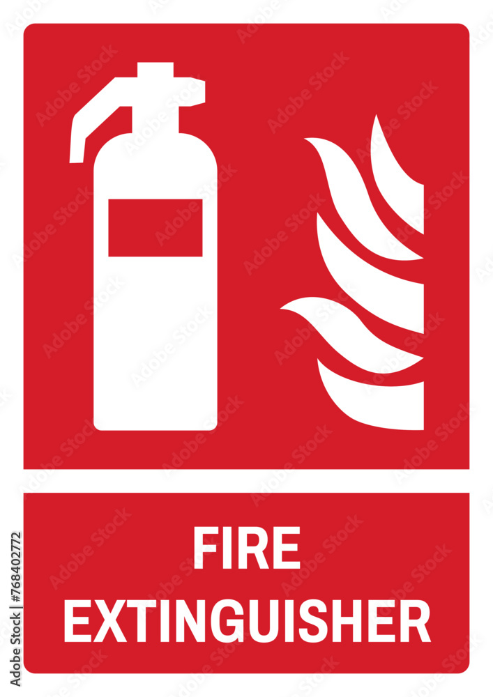 ISO fire prevention safety sign size fire extinguisher size a4/a3/a2/a1 ...