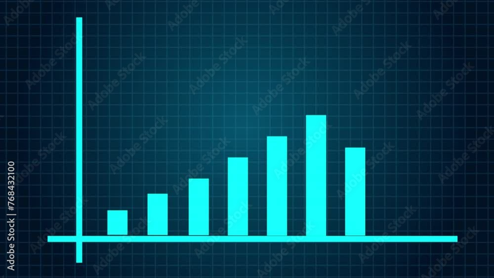 Animated Growth Chart for Financial Business with Trend Line Graph ...