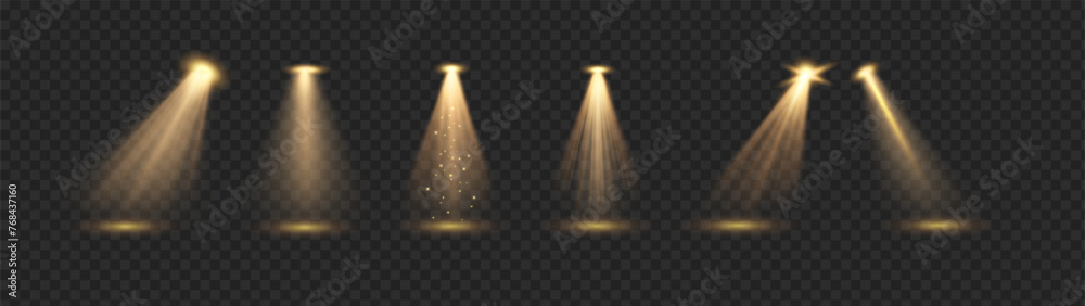 Illumination backlight effects 3d realistic vector illustration set ...