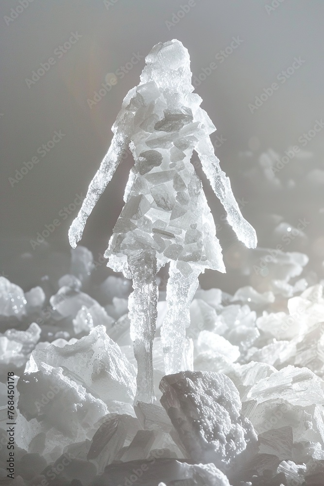 Lot's wife looked back and became a pillar of salt. Bible story. Stock ...