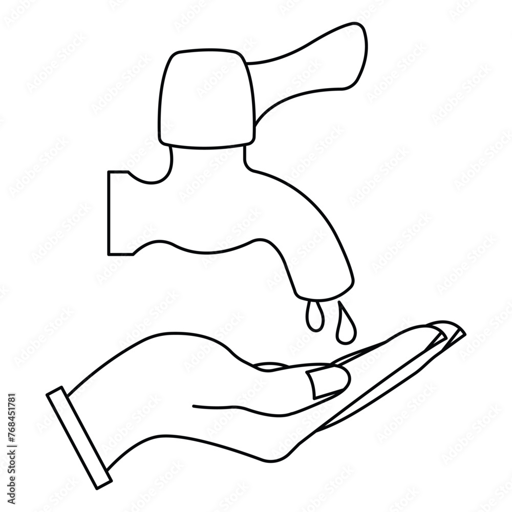 ablution icon from hygiene collection. Line vector ablution sign ...