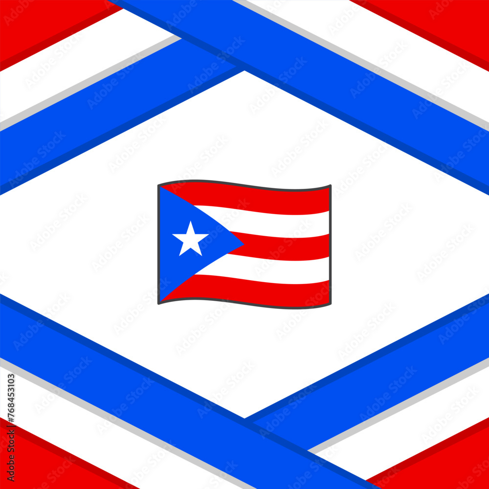Puerto Rico Flag Abstract Background Design Template. Puerto Rico ...