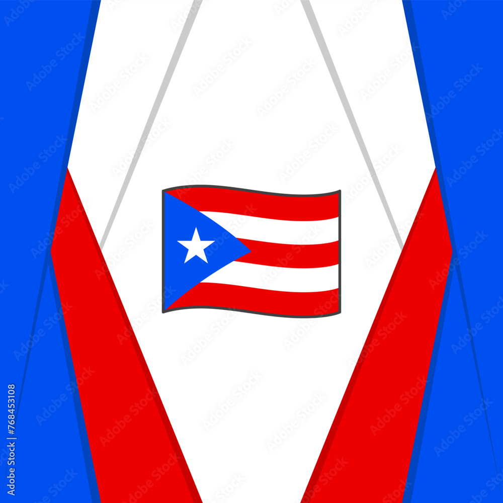 Puerto Rico Flag Abstract Background Design Template. Puerto Rico ...