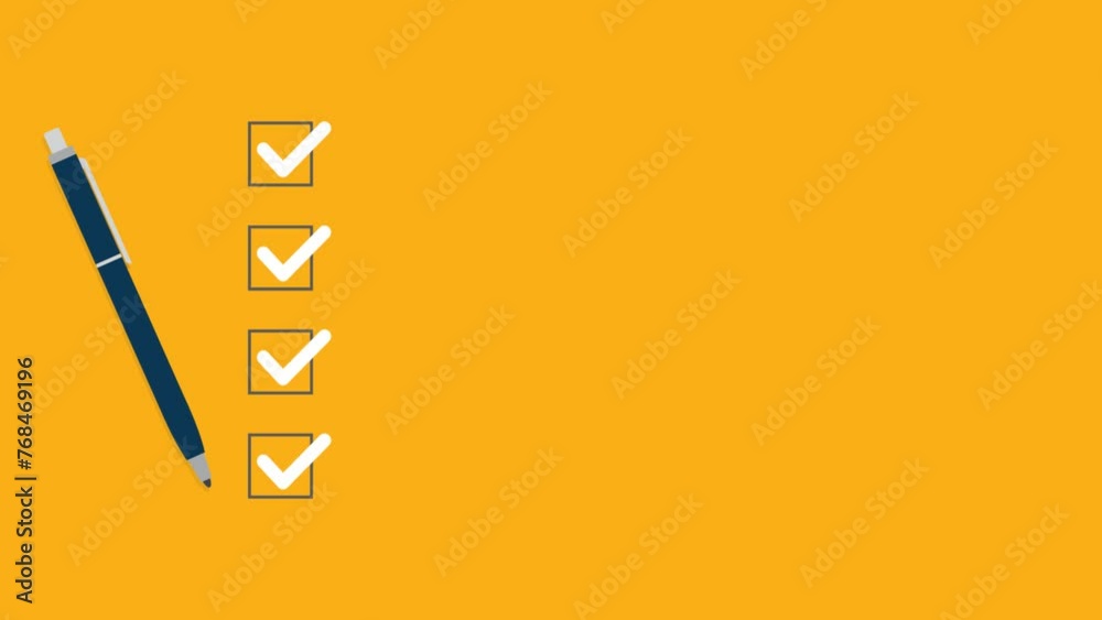Check list and to do list with checkboxes, concept of survey, online ...