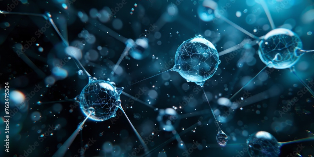 Texture of an atomic biological molecule. structure molecule background ...