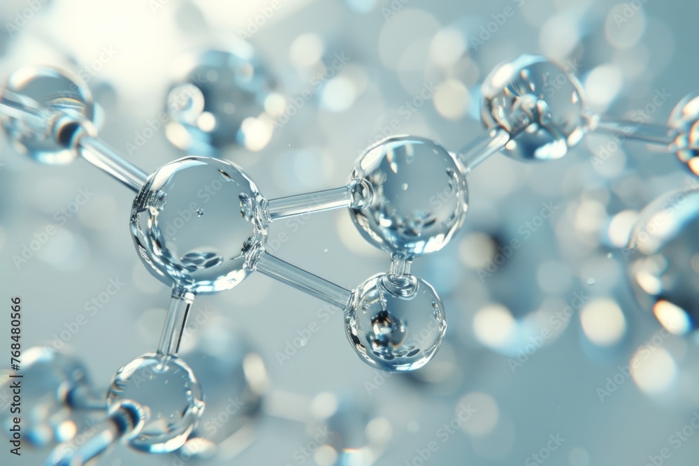 Texture of an atomic biological molecule. structure molecule background ...