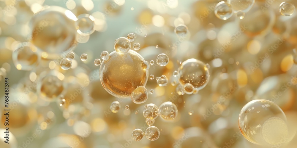 Texture of an atomic biological molecule. structure molecule background ...