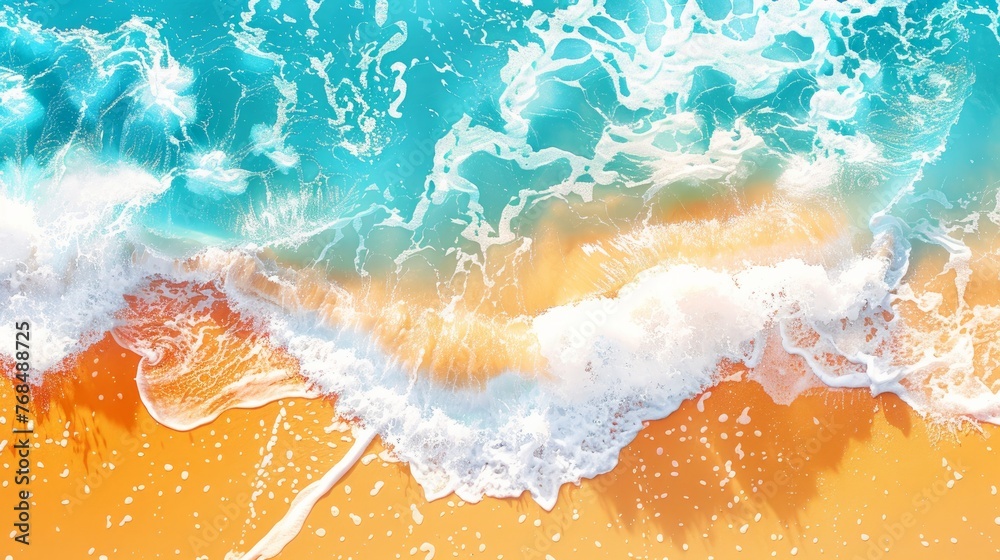 Sandy shore wave patterns for a beach party flyer background Stock ...
