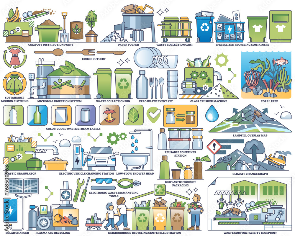 Advanced waste management and sustainable garbage recycling collection ...